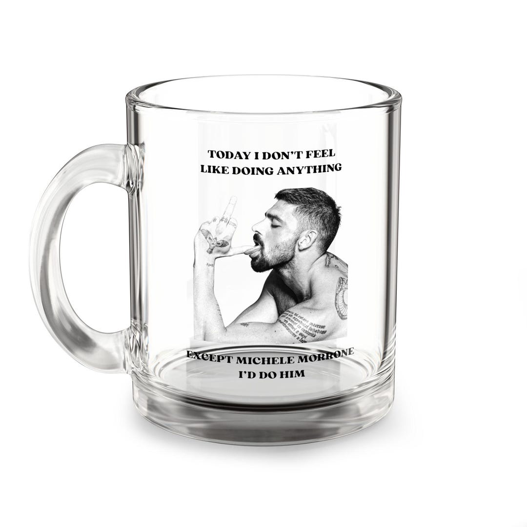 Michele Morrone Glass Mug, 10oz - Etsy