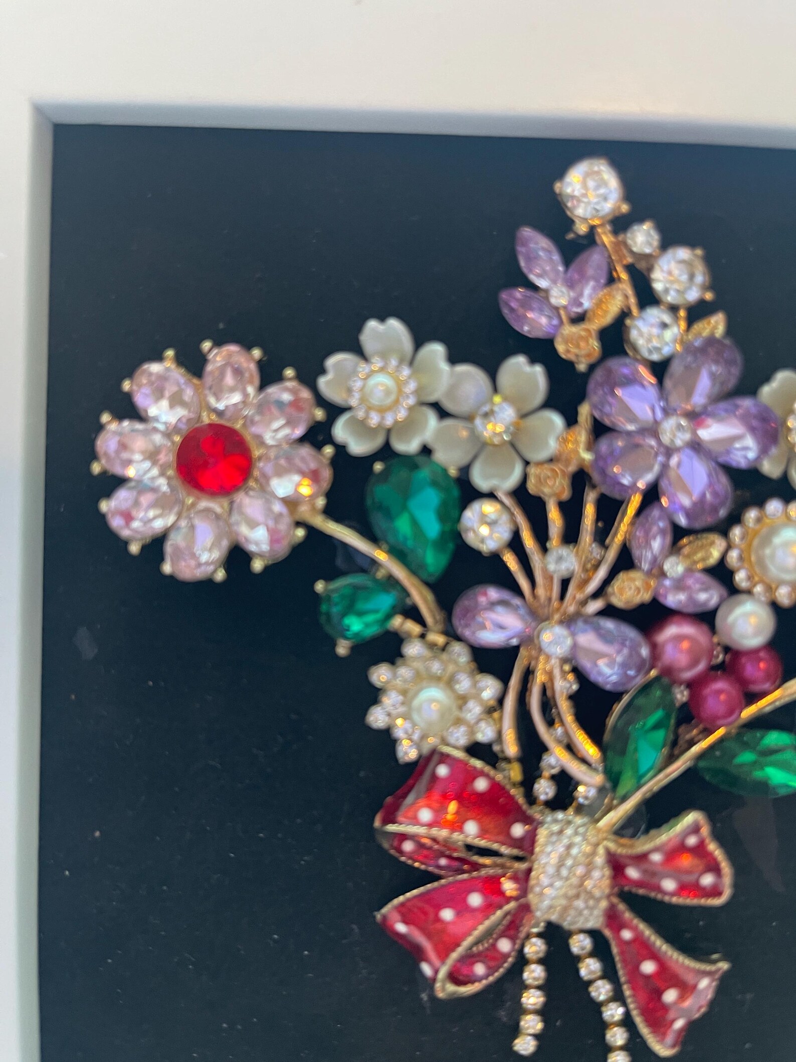 Jeweled Framed Flower Bouquet - Etsy
