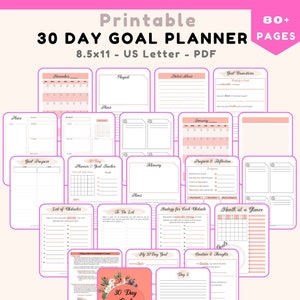 30 Day Goal Planner, Goal Tracker, Success Planner, Goal Setting ...