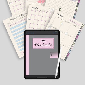 Undated Digital Planner in Spanish,cute Digital Planner, 2023 Digital ...