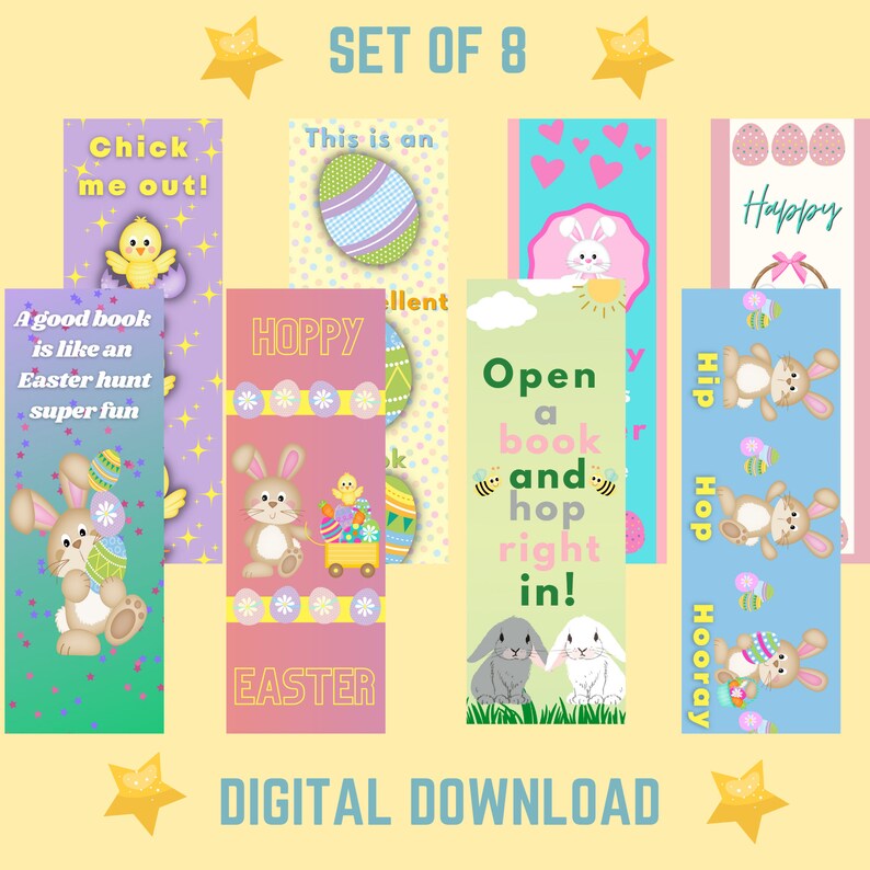 Easter Bookmarks, Easter Gifts,easter Activities, Easter Bookmarks for ...