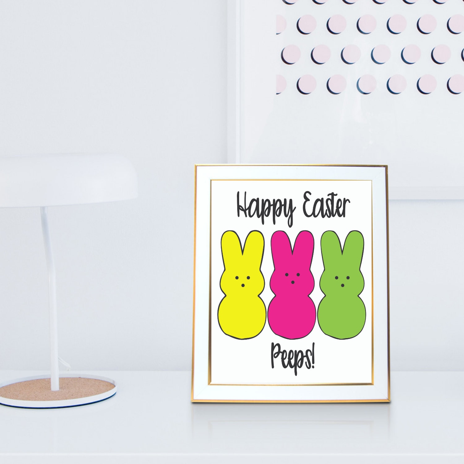 Happy Easter Peeps! Wall Art, Easter Peeps Sign, Easter Peeps, Easter ...