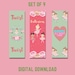Ballerina Bookmarks Set of 9, Dancer Bookmark, Ballet Bookmark, 2"x6 ...