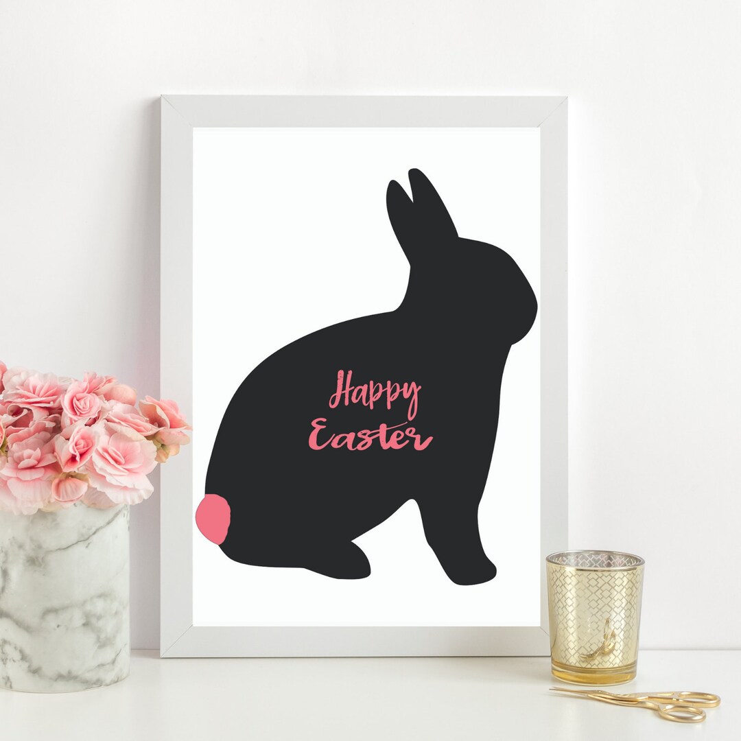 Easter Printable Wall Art - Printable Easter Decor - Easter Bunny ...
