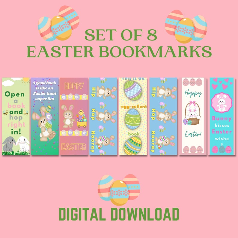 Easter Bookmarks, Easter Gifts,easter Activities, Easter Bookmarks for ...