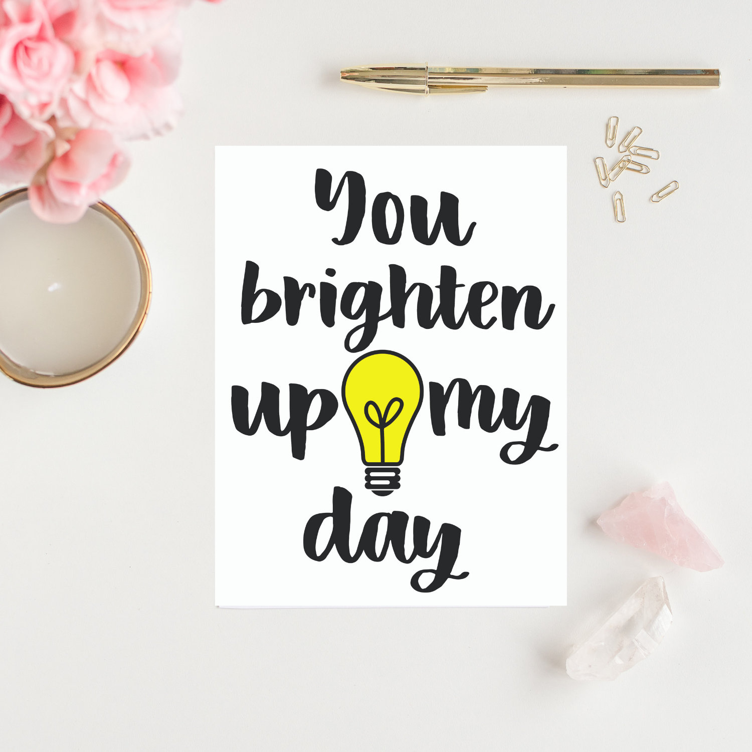 You Brighten up My Day Art Printwall Art Motivational - Etsy