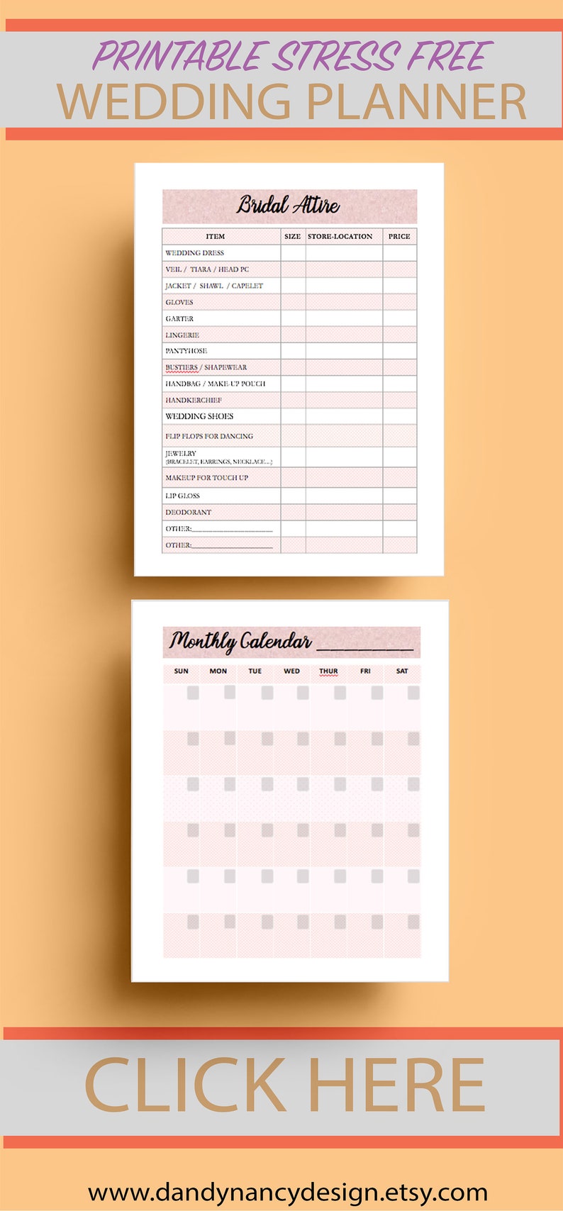 Wedding Planner Printable, Printable Wedding Planner Kit, Wedding ...