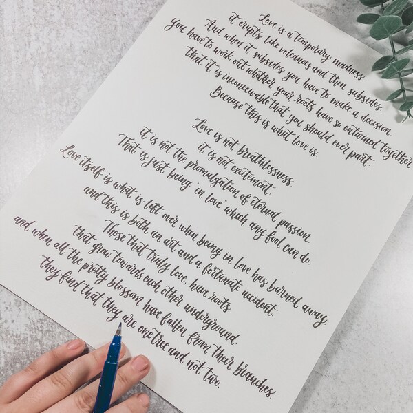 Hand Lettered Print - Etsy