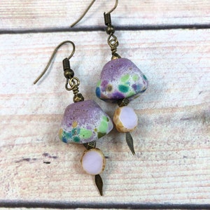 Mom Earring Gift, Crusty Earrings Squishy Earrings Boho Jewelry Hippie ...