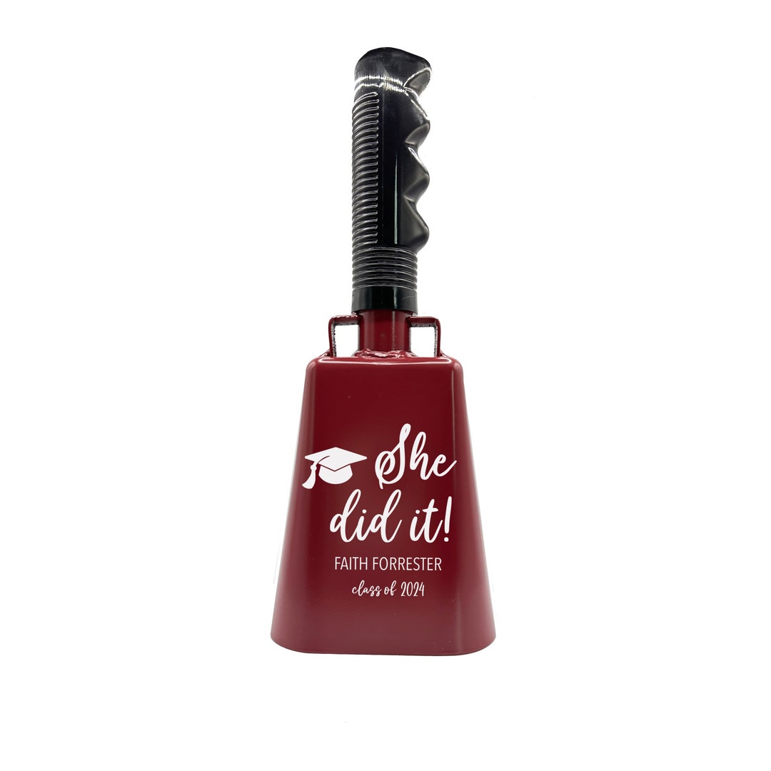 Custom Cowbell - She Did It Graduation Bell - Etsy