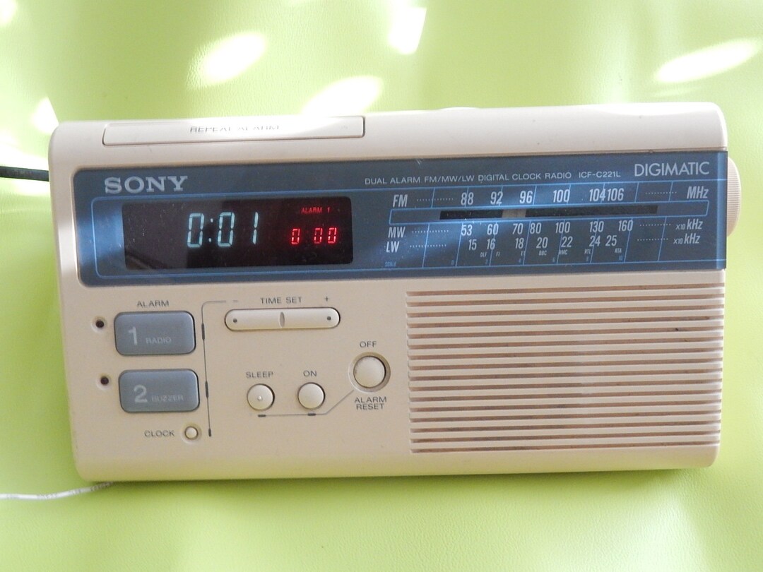 Vintage 80s Sony Icf-c221l Digimatic Alarm Clock Radio With - Etsy