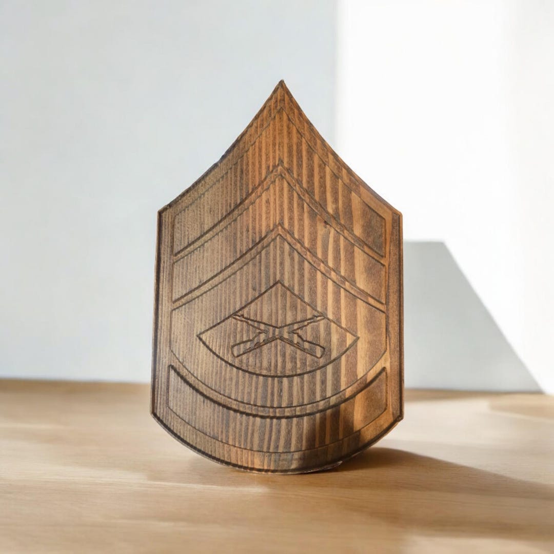 CNC Carved USMC Ranks Enlisted (annotate in Your Order Notes What Grade ...