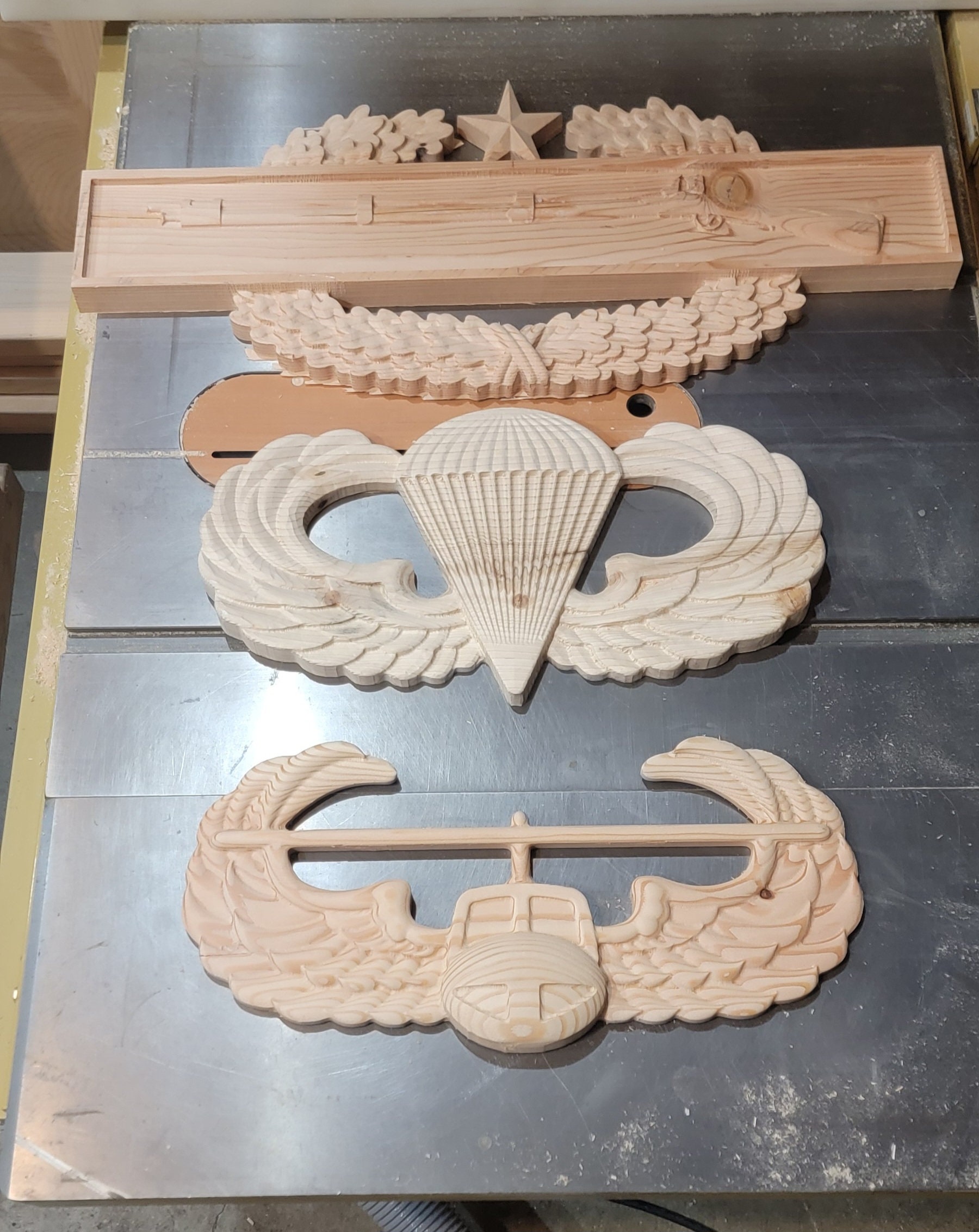3D Carved,us Army Airborne Wings - Etsy