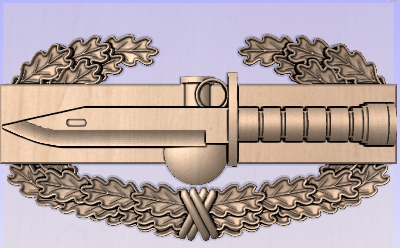 Custom 3dcarved, US Army Combat Action Badge - Etsy