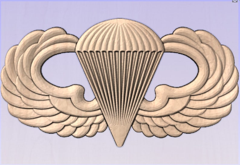 3D Carved,us Army Airborne Wings - Etsy