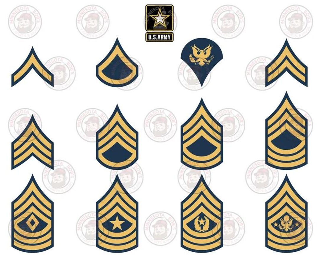 Custom Vcarved, US Army Rank (enlisted) Please Leave a Note on What ...