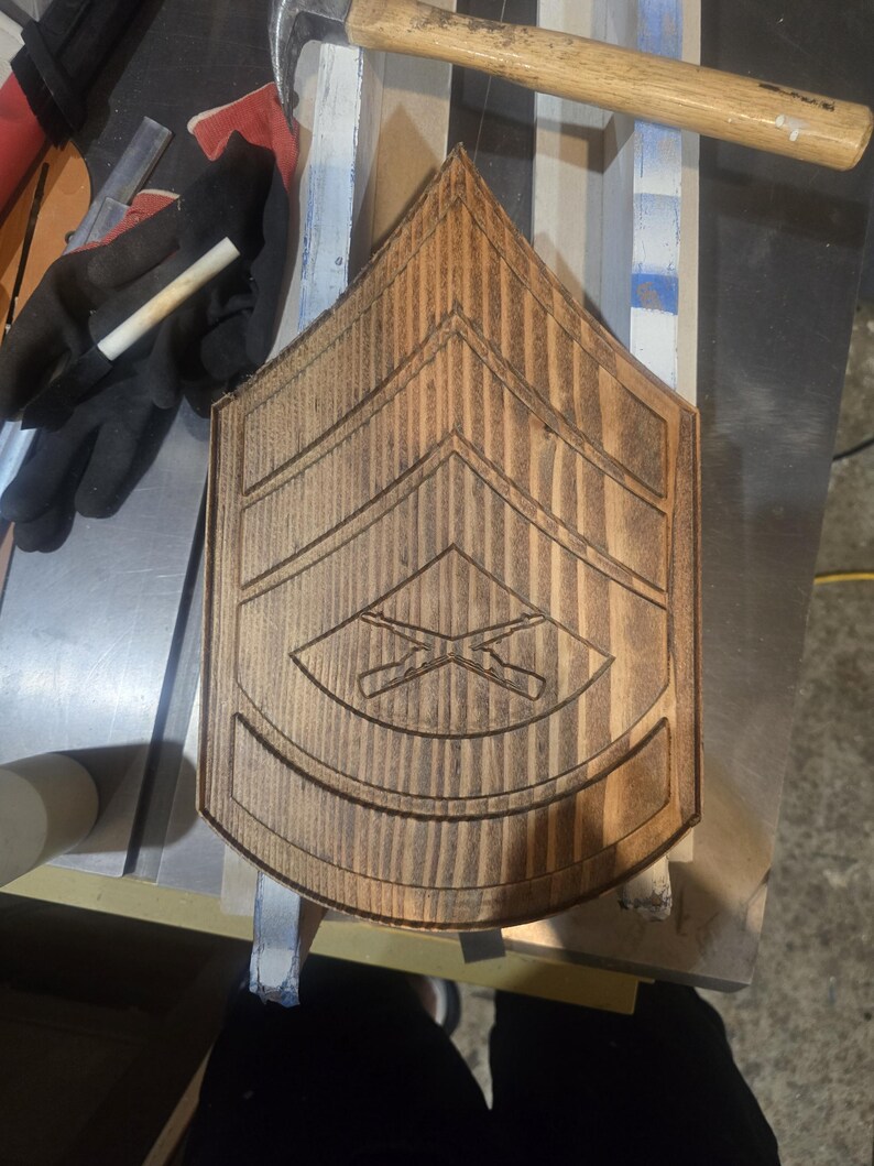 CNC Carved USMC Ranks Enlisted (annotate in Your Order Notes What Grade ...