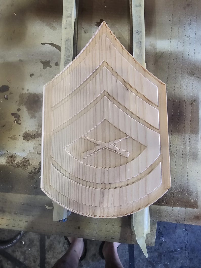 CNC Carved USMC Ranks Enlisted (annotate in Your Order Notes What Grade ...
