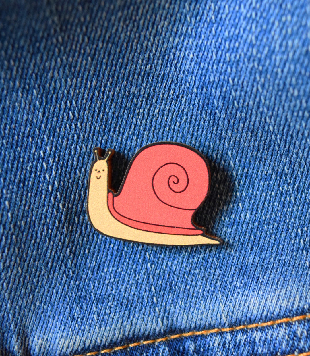 Wooden Snail Pin - Etsy