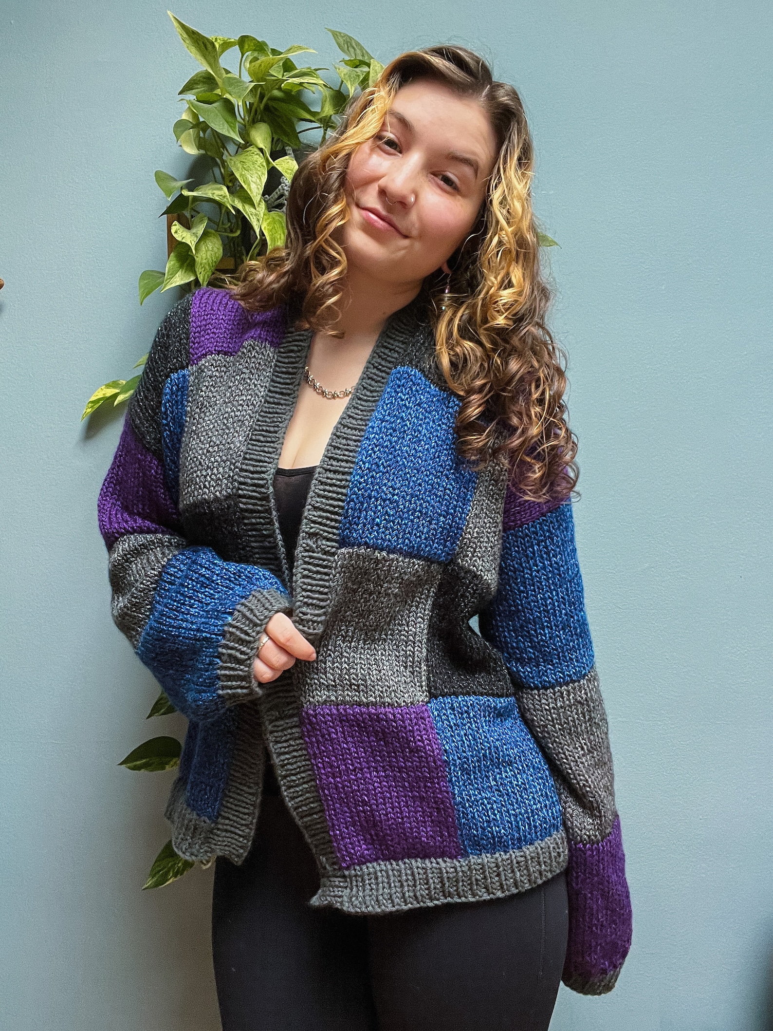 Patchwork Cardigan Knitting Machine Pattern PDF Digital Download - Etsy