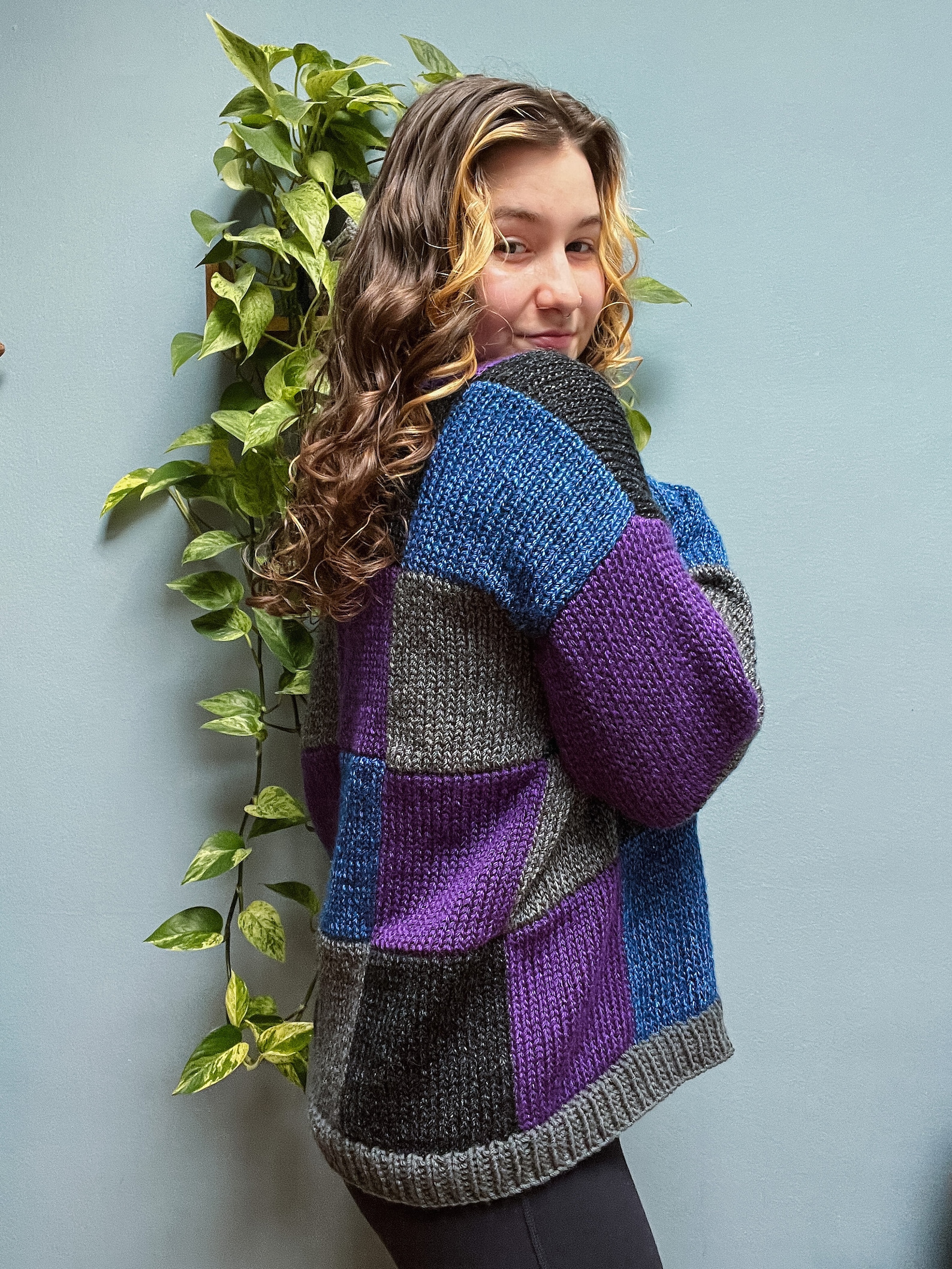 Patchwork Cardigan Knitting Machine Pattern PDF Digital Download - Etsy