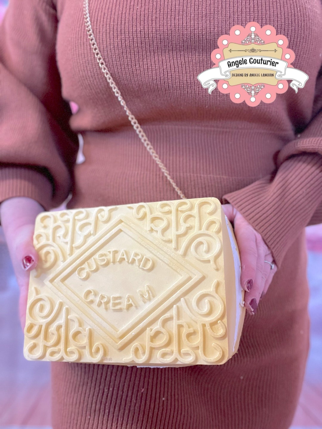 Custard Cream Cookie Purse Realistic Fake Food Purses Food - Etsy
