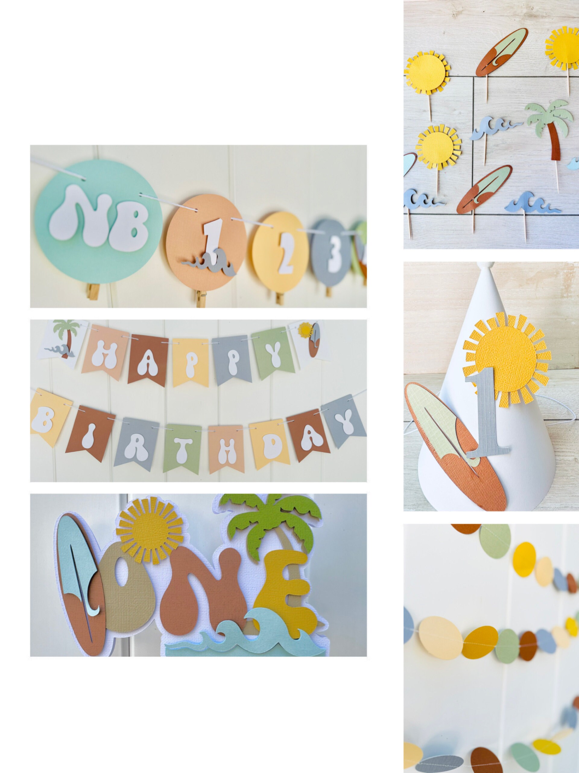 Big One Surf Happy Birthday Bundle Big Surf 1st Birthday Big Wave ...