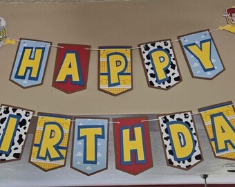 Toy Story Happy Banner Toy Story Theme Birthday Decorations Story Two ...