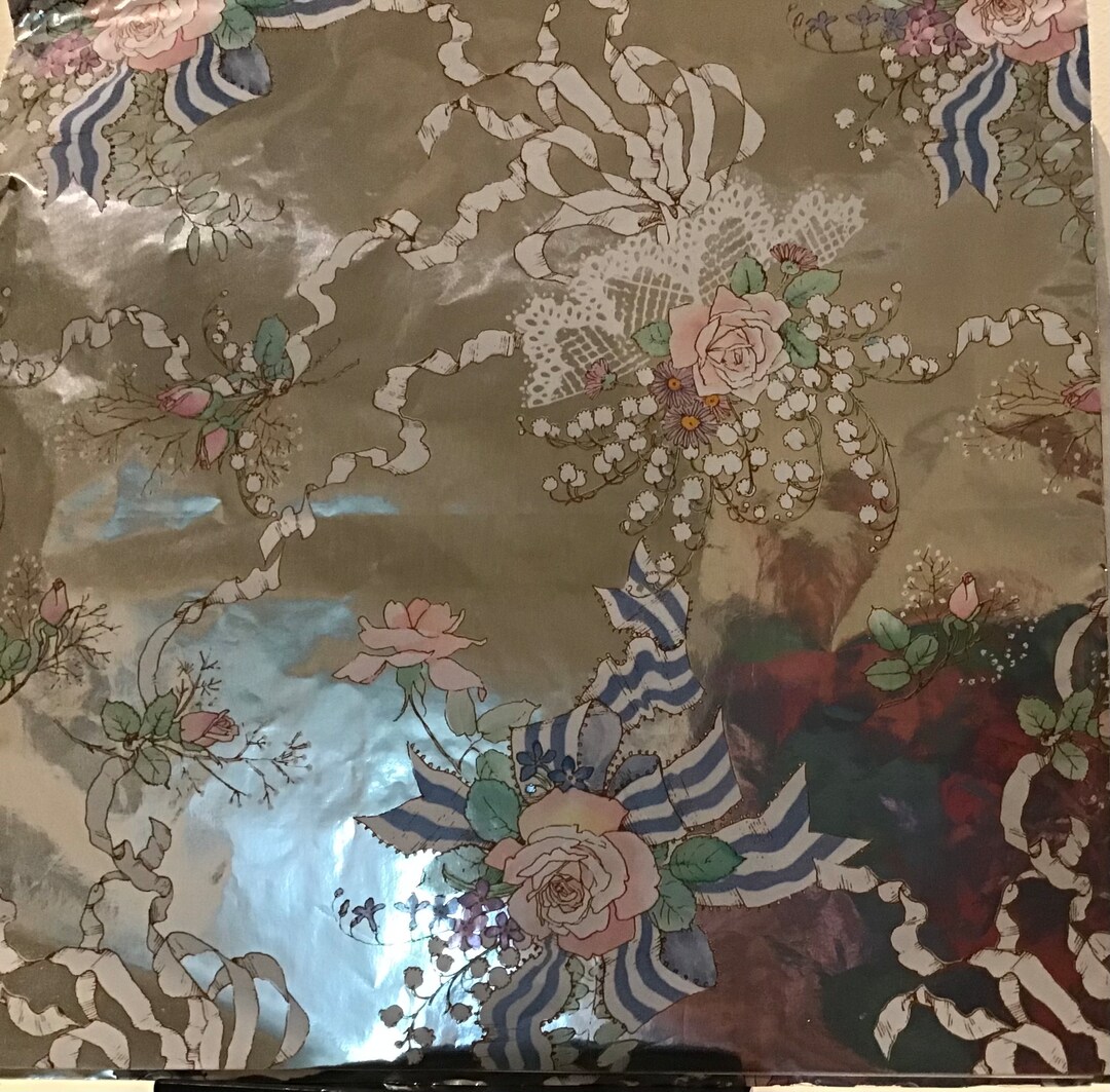 1989 Vintage Hallmark Foil Wrapping Paper - Etsy