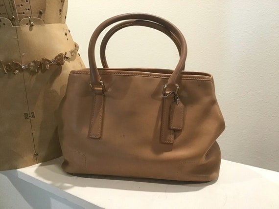 Hampton Vintage Coach Purse British Tan Leather Vinta… - Gem