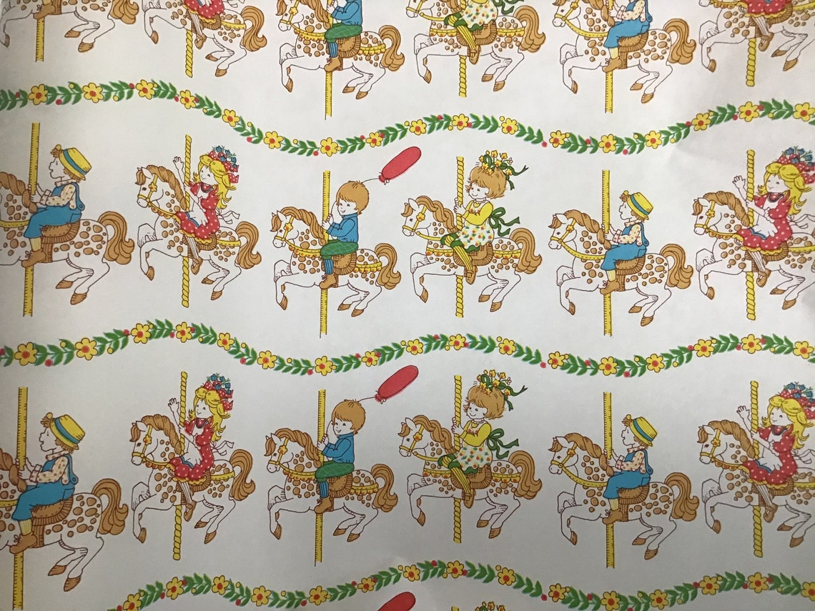 Vintage Childrens Gift Wrap - Etsy