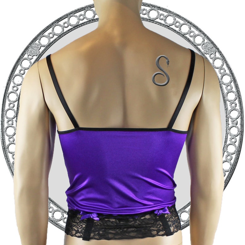 Mens Camisole Bustier Garter Top With Pouch G String And Etsy