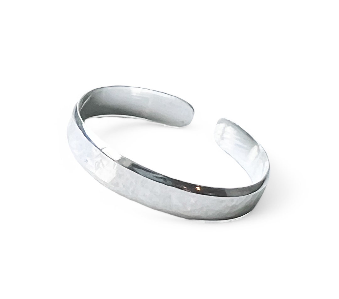 BIG Toe Ring / 5mm Wide / Hammered Finish / Sterling Silver / for the ...