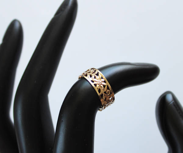 Calypso Design Wide Toe Ring / 14K Gold Fill or Sterling Adjustable ...