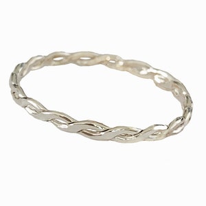 Mini Stack Toe Rings / 3mm Flat & Skinny Braid / Two 2 Rings - Etsy