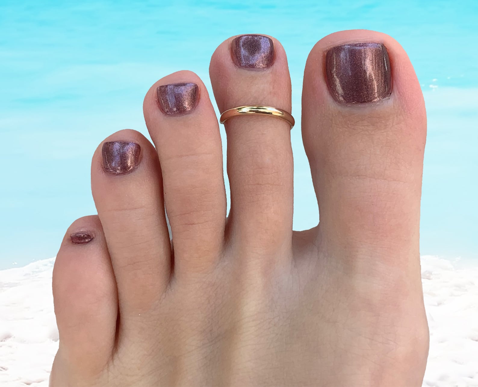 1mm Fitted Toe Ring / 14K Gold Gold Fill or Sterling Silver / - Etsy