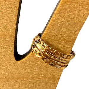 Five Stacking Toe Ring Bands / Skinny Bands Bee Braid & Scroll / Small Toe or Knuckle Rings ...