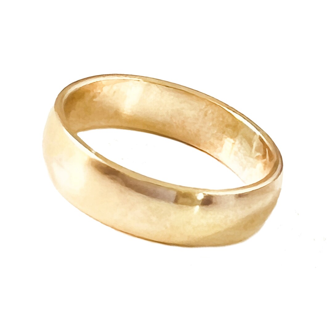 5mm Domed Gold Fill Ring: Unisex Band - Etsy