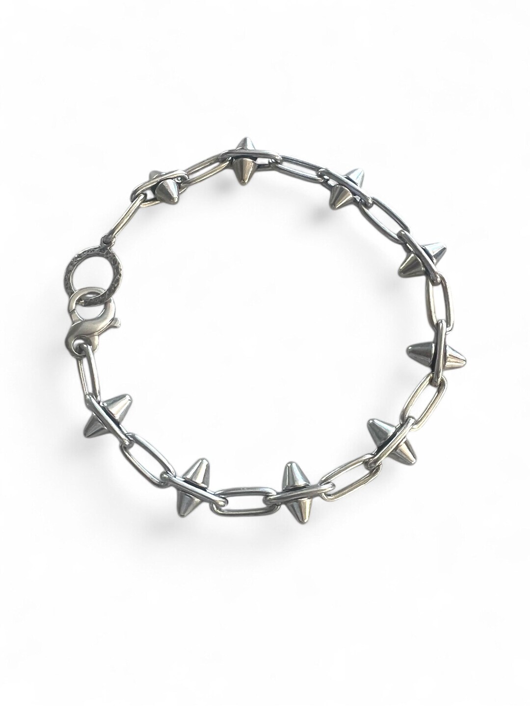 Men's Silver Anklet Spiky Chain With Lobster Clasp 11" - Etsy