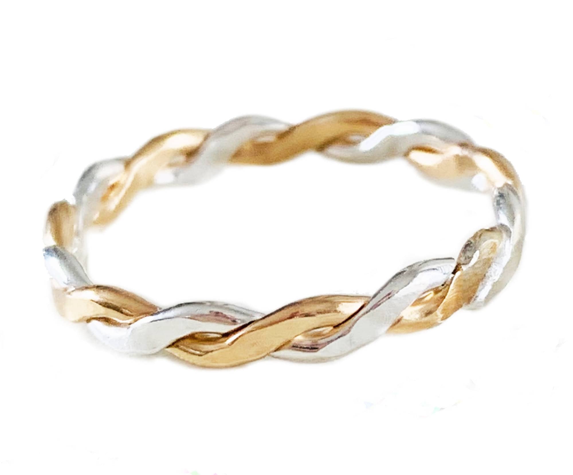 Twine Medley Fitted Toe Ring / Sterling Silver and 14K Gold - Etsy