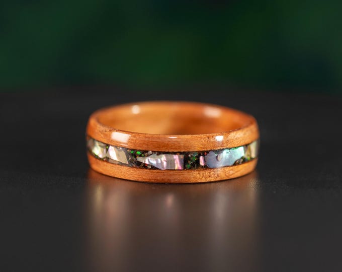 The Rancher, Redwood Wedding Band, Wood Wedding Ring, California ...