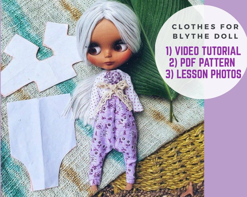 Blythe Doll Pattern Pdf And Video Tutorial Blythe Doll Etsy