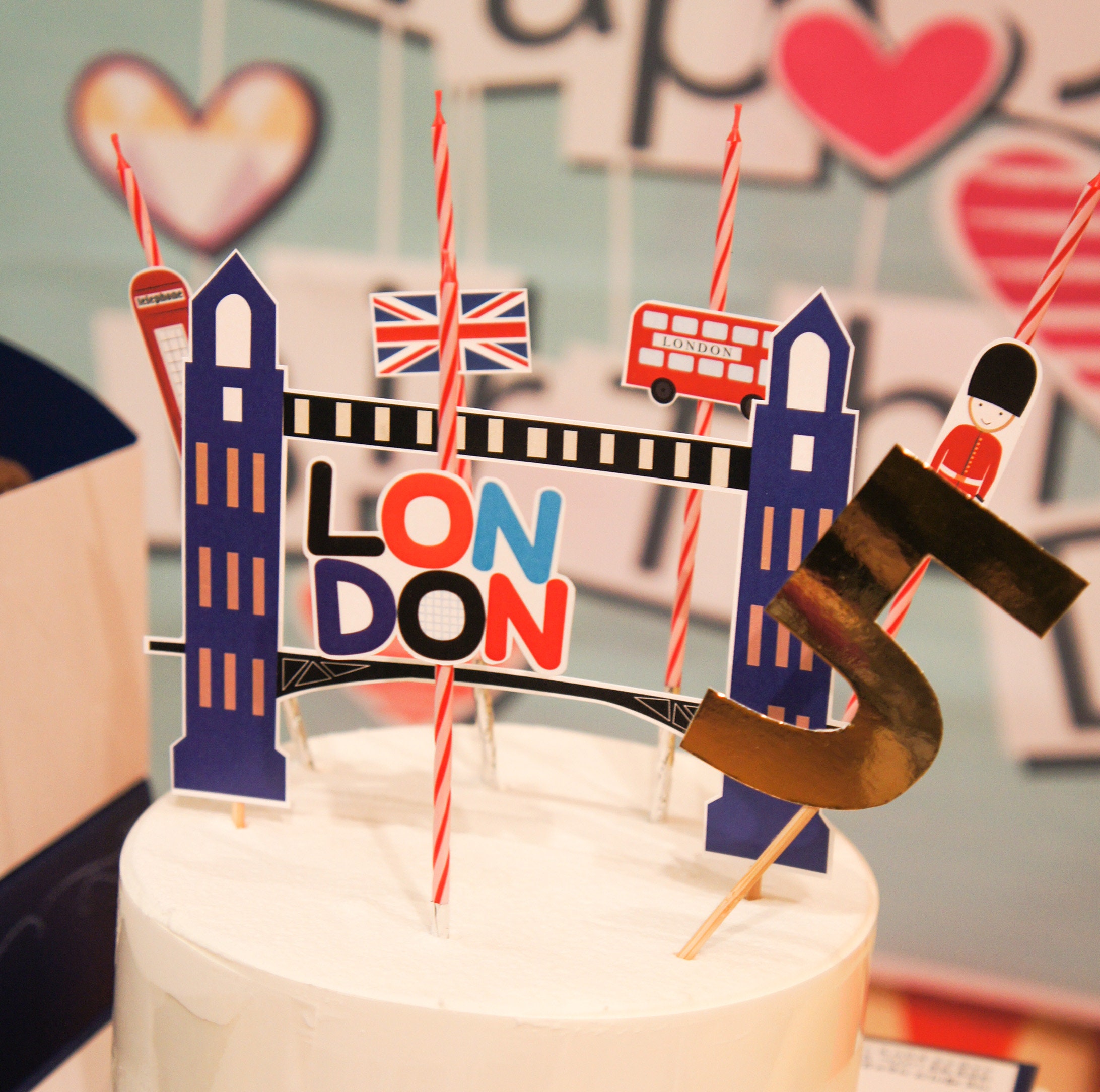London Cupcake Toppers, England Themed Party Decoration, English Party ...