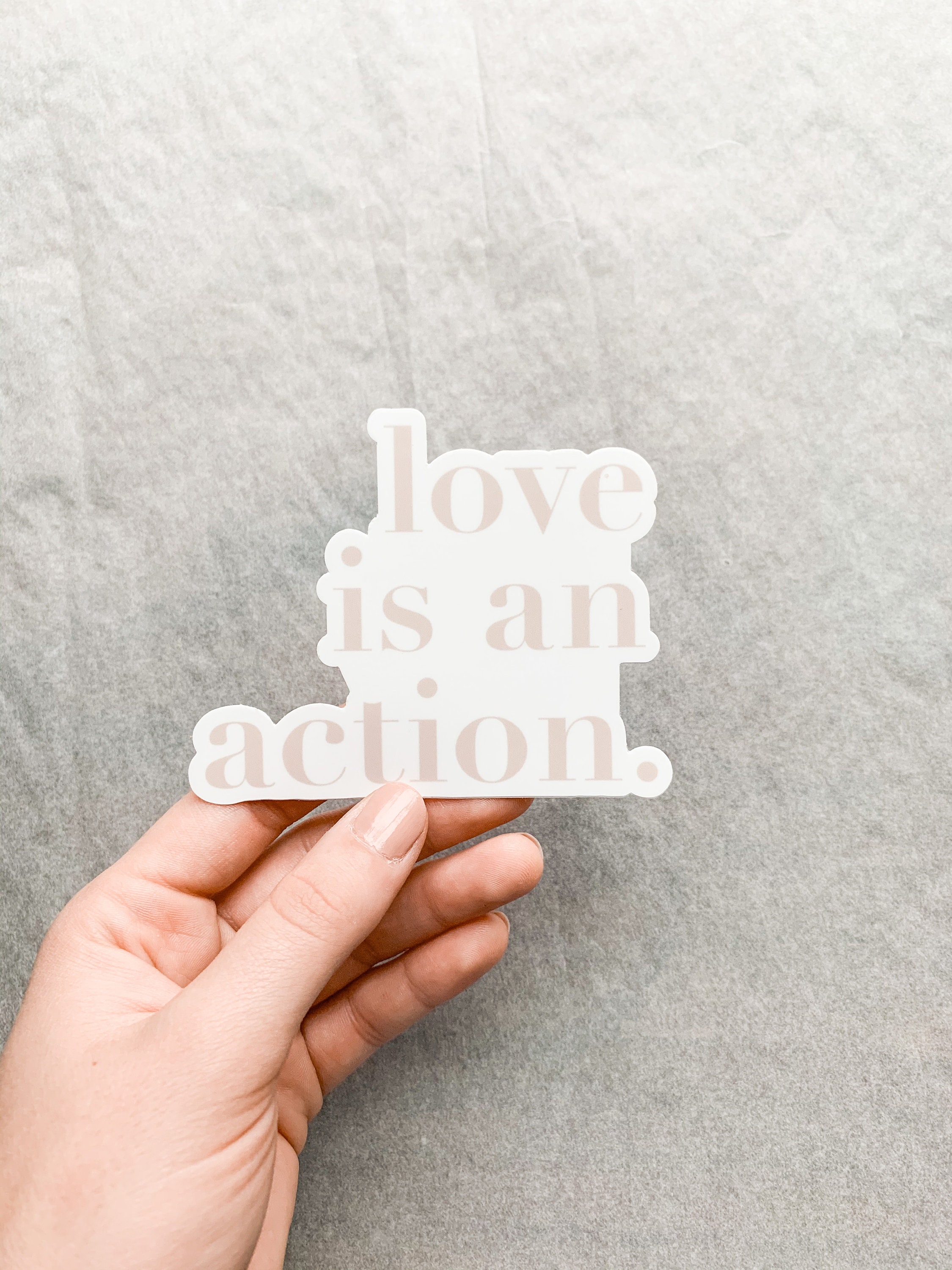 Love is an Action Die Cut Vinyl Sticker | Etsy