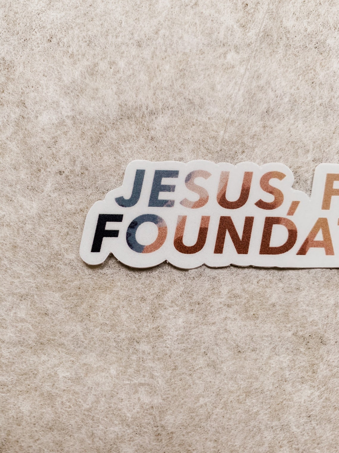 Jesus Firm Foundation Die Cut Vinyl Sticker Christian | Etsy