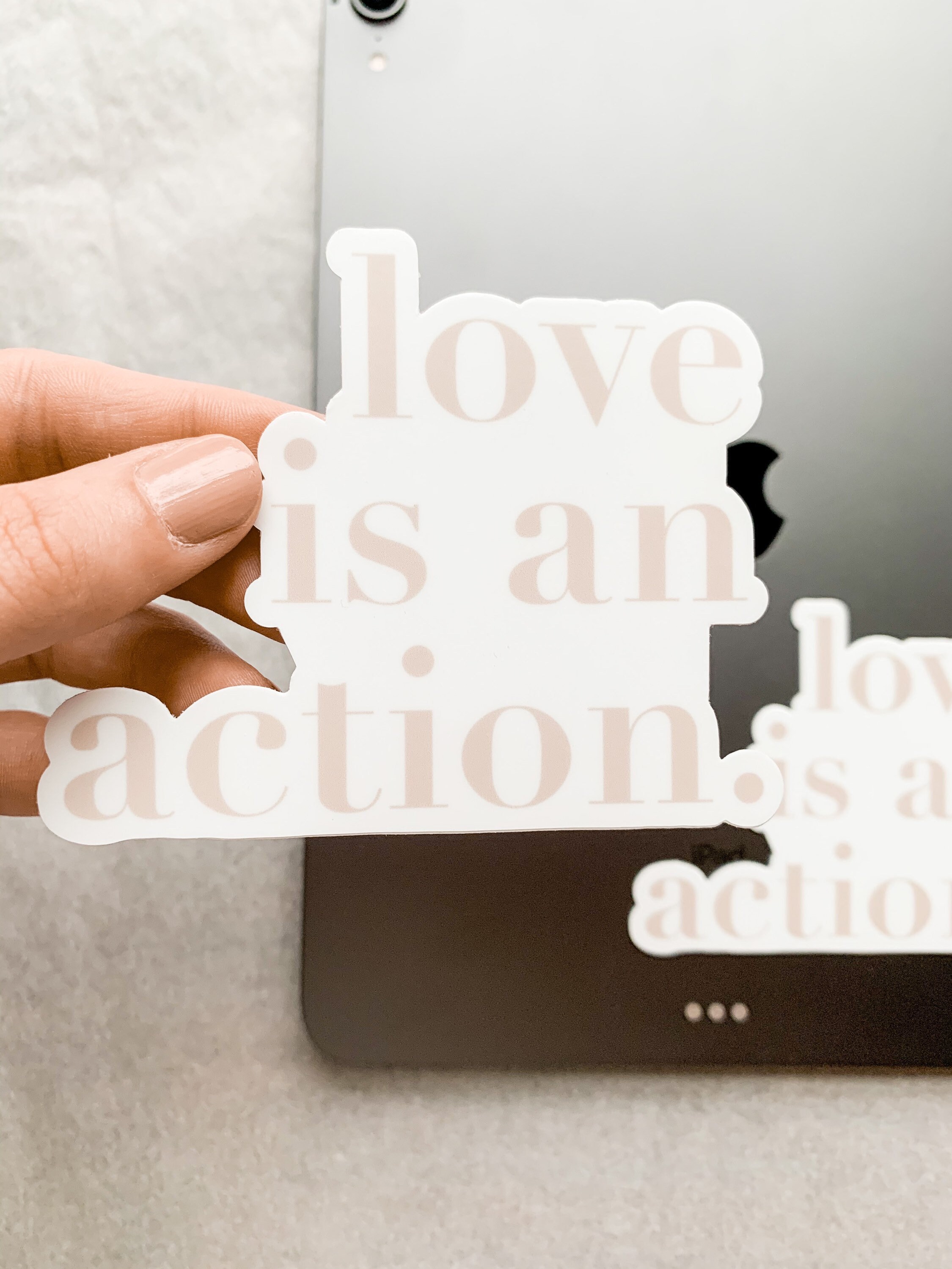 Love is an Action Die Cut Vinyl Sticker | Etsy