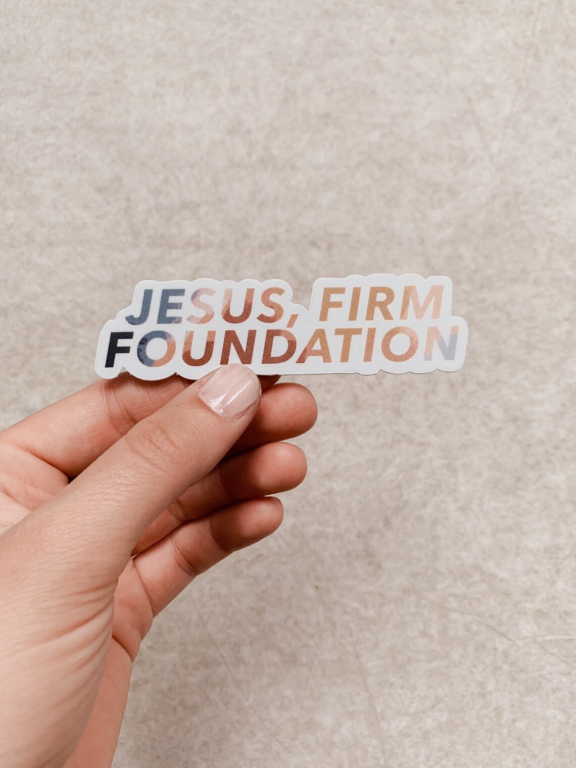 Jesus Firm Foundation Die Cut Vinyl Sticker Christian | Etsy