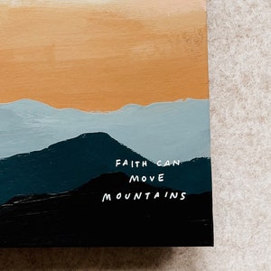 Faith Can Move Mountains Hand-lettered, Hand Painted Hardback Journal ...
