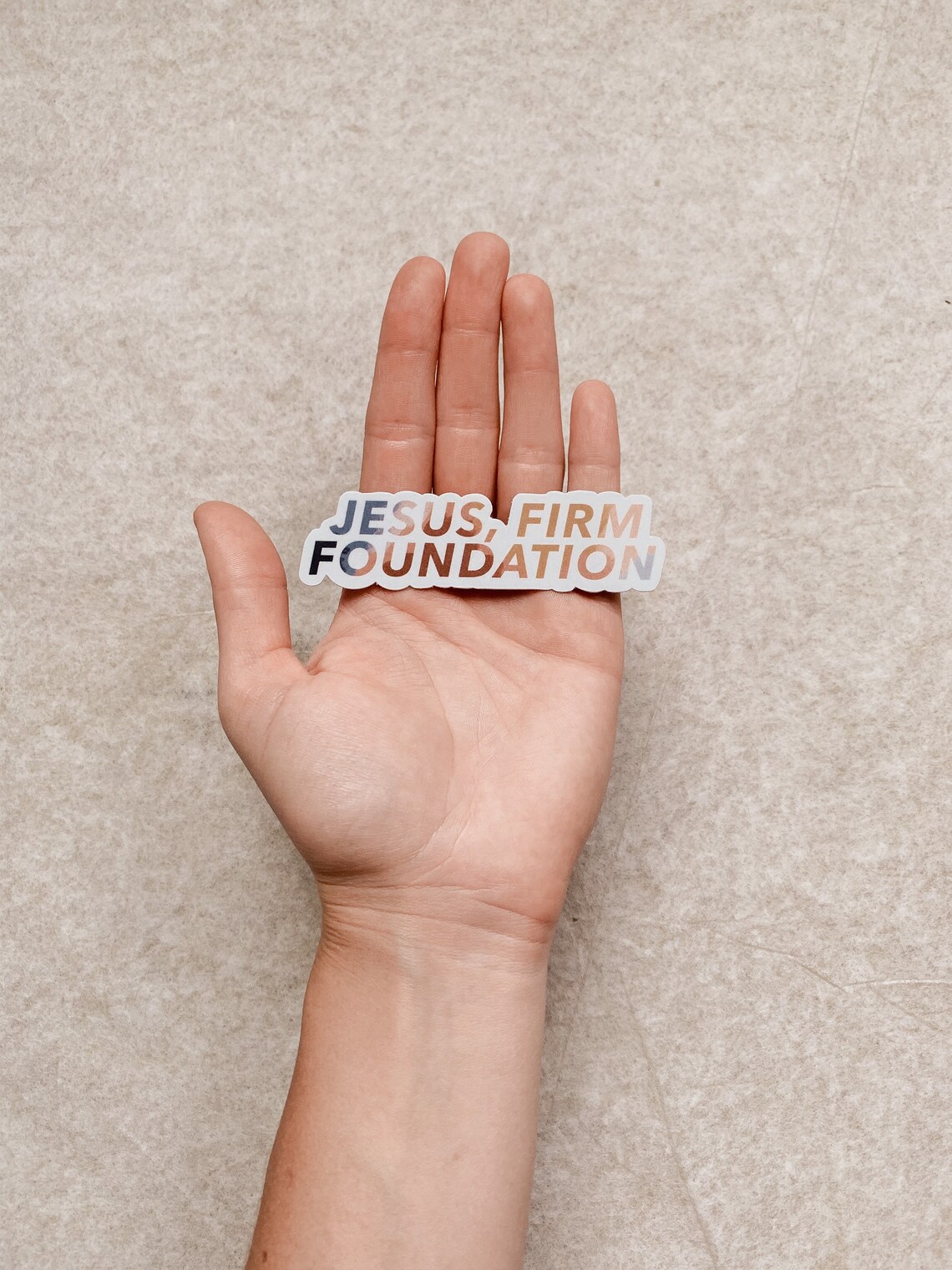 Jesus Firm Foundation Die Cut Vinyl Sticker Christian - Etsy