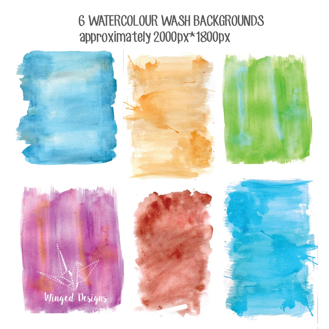 Digital Clipart: Watercolor Washes, Blobs and Banners. Perfect for ...